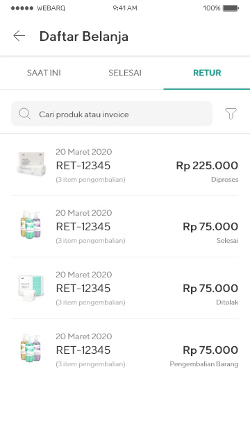 Bagaimana cara saya mengetahui perkembangan proses retur barang? | Olaif